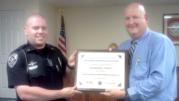 Stott earns certificate | The Tryon Daily Bulletin