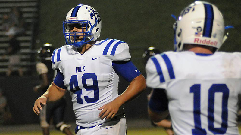Polk’s Heider enjoys first action of football career - The Tryon Daily ...