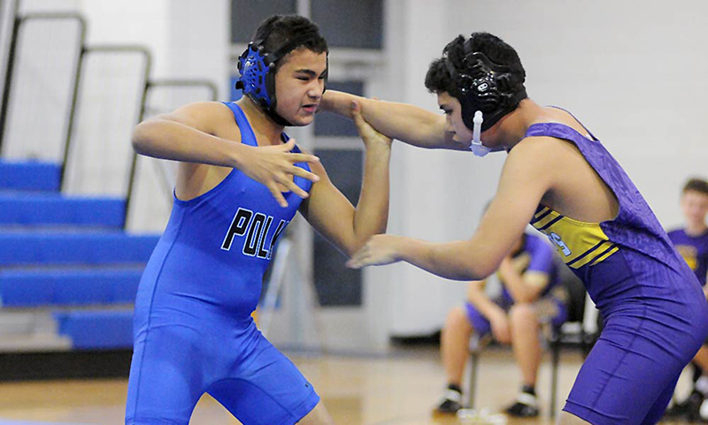 Improving Polk Middle wrestlers close gap on Apple Valley, despite loss ...