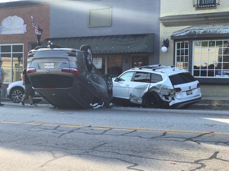 New details emerge after vehicle flips in downtown Landrum | The Tryon ...