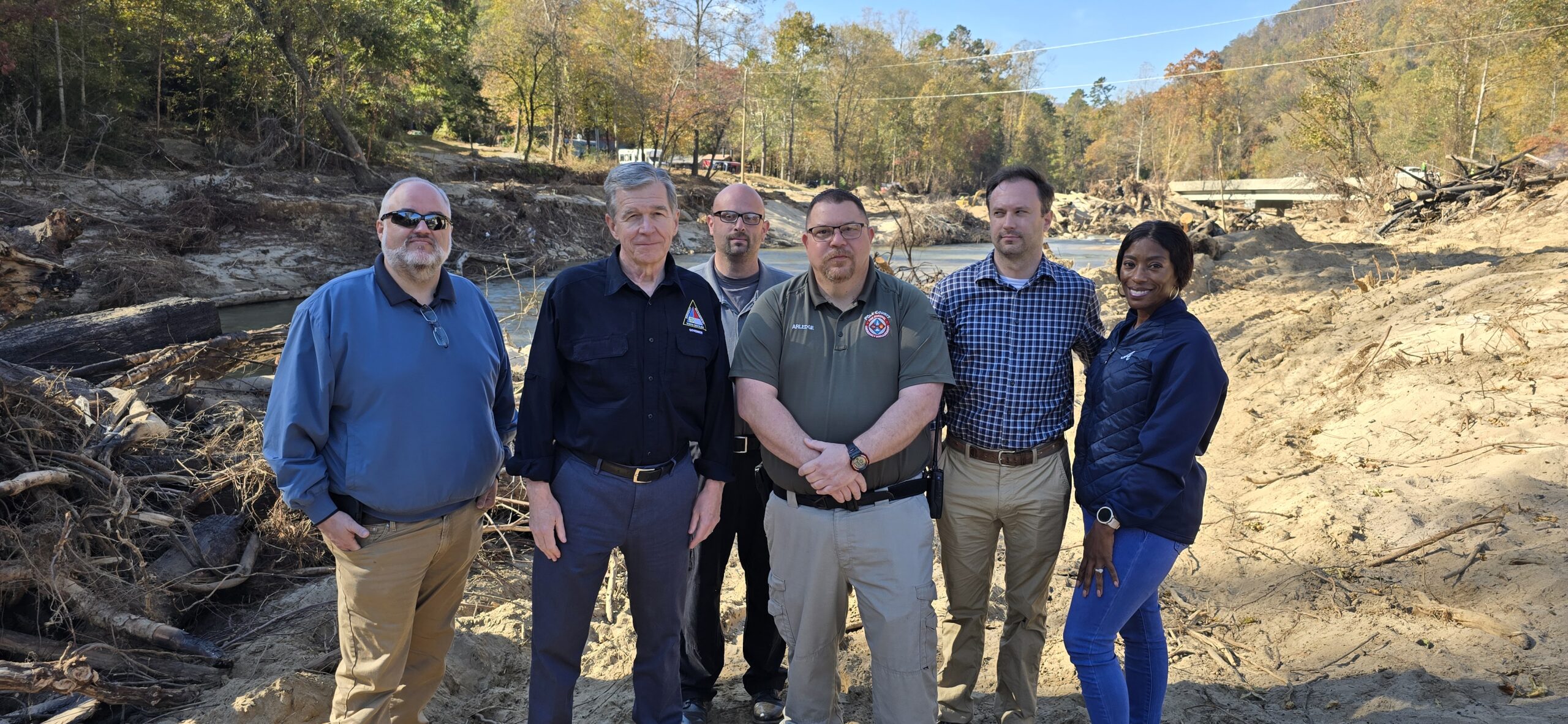 Governor Roy Cooper surveys damage in Polk County Friday morning | The ...